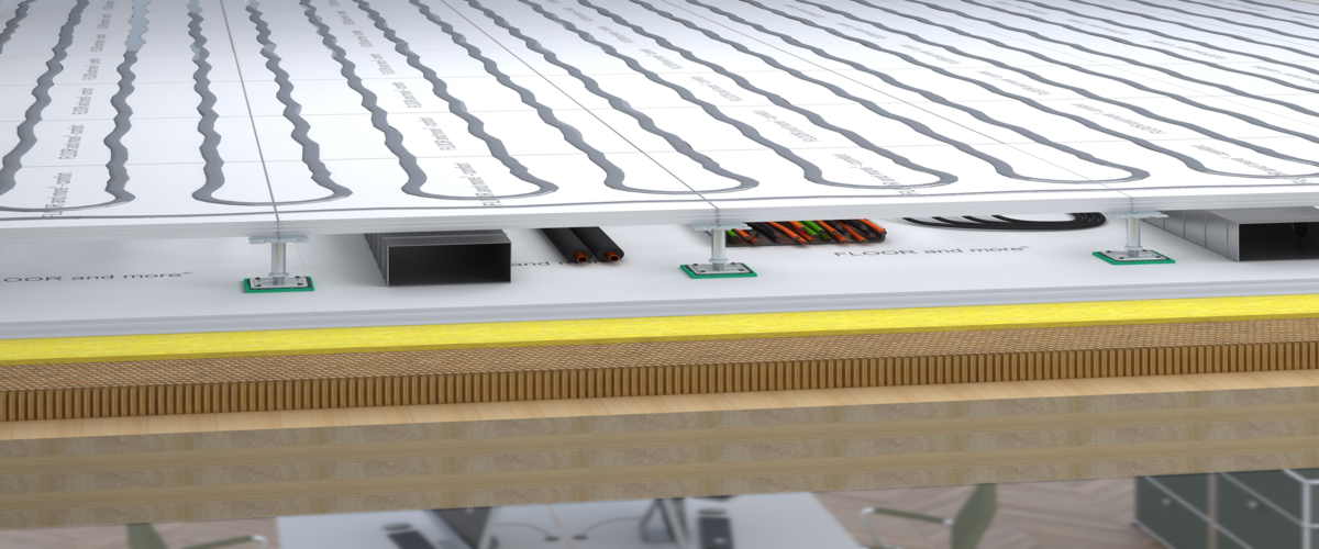 FLOOR and more® comfort CLT | Dry Hollow Floor with Underfloor Heating ...