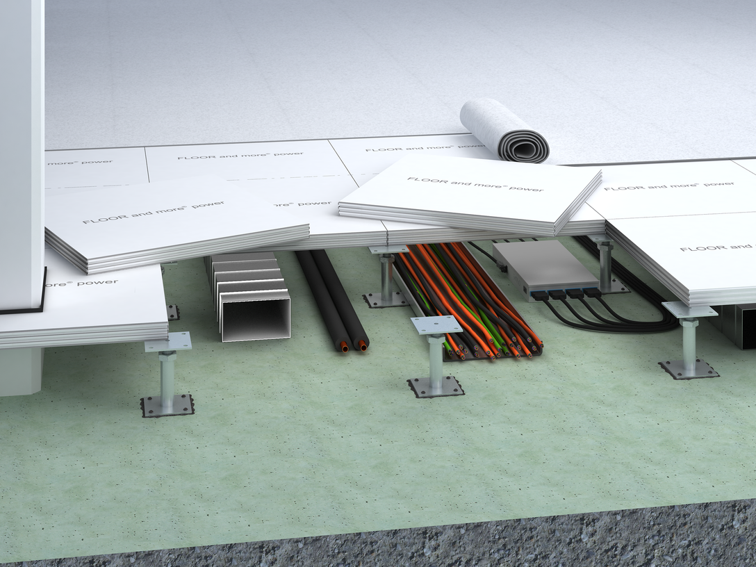 FLOOR and more® power | Dry Hollow Floor for Heavy-Duty Areas