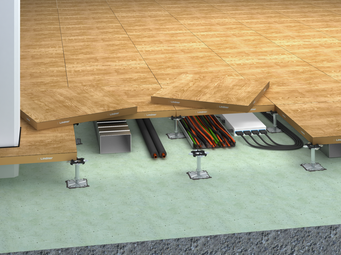 NORTEC WOODline | Raised floor with parquet
