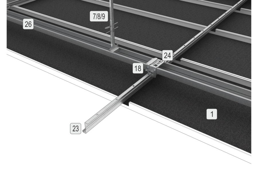 LMD-E 200 | Plafond suspendu à ossature invisible