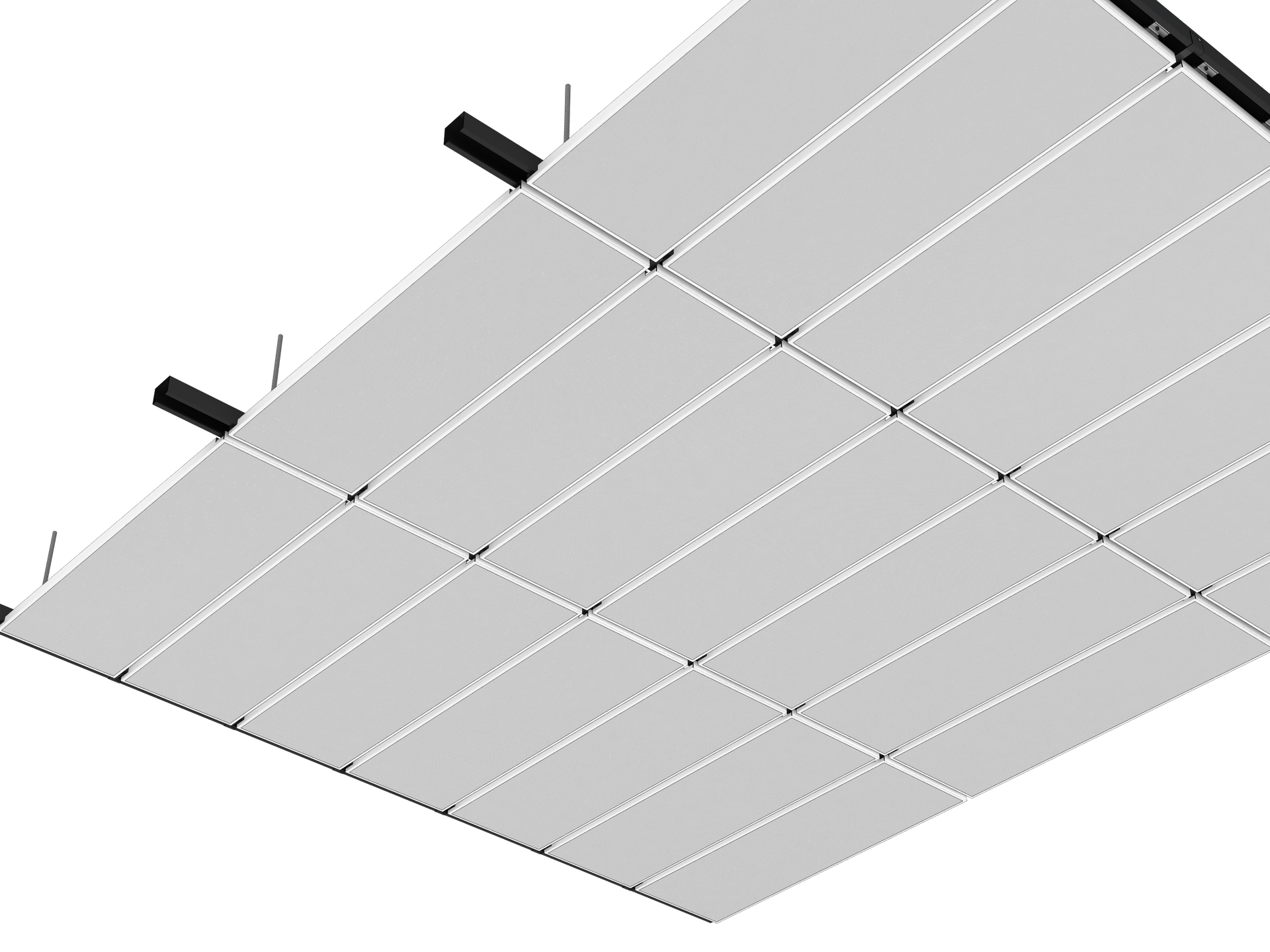 LMD-E 213 WL | Plafond suspendu à ossature invisible pour l'extérieur