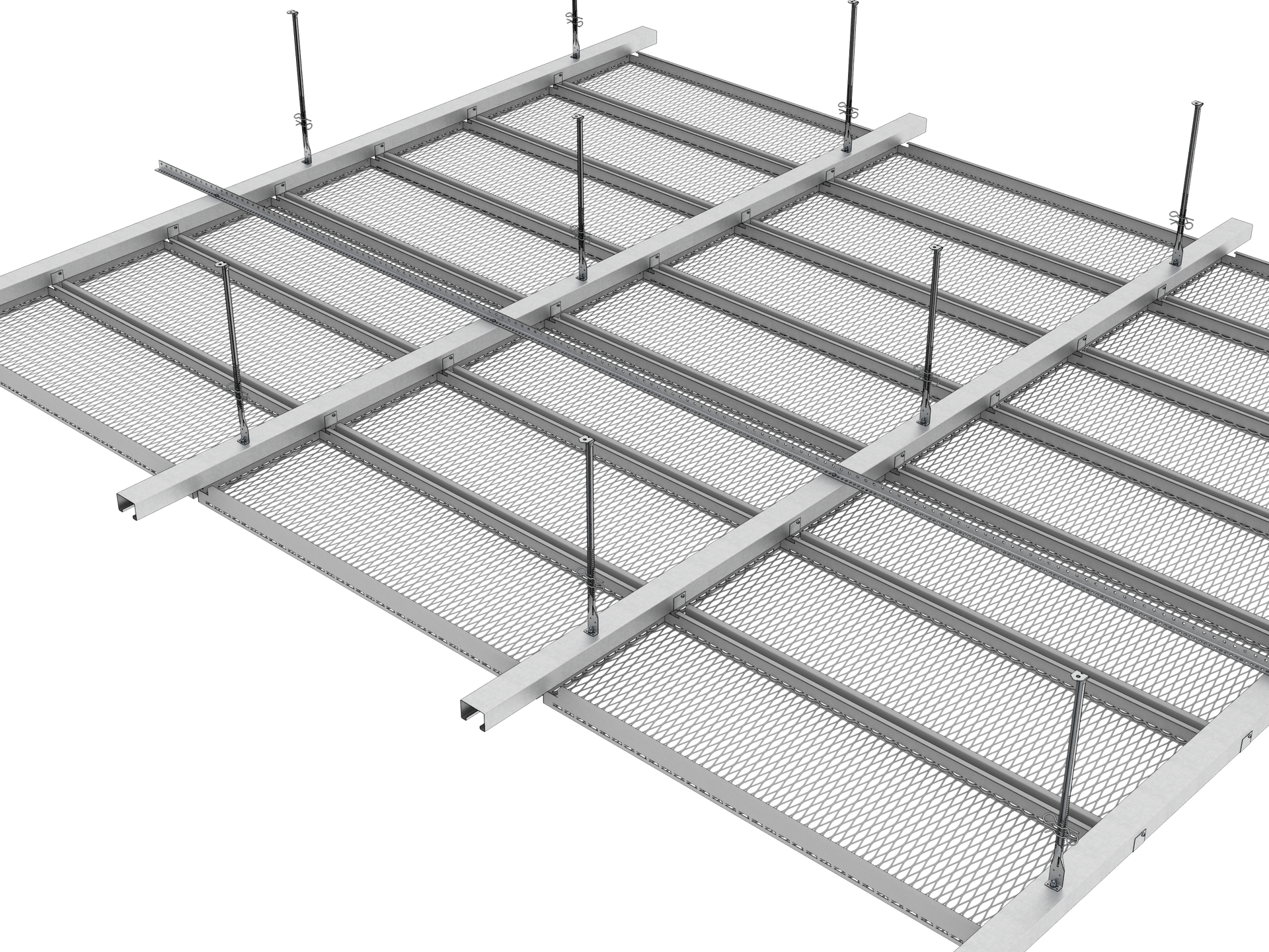 LMD-St 213 BWS | Streckmetalldecke, eingehängt mit betonter Fuge ...