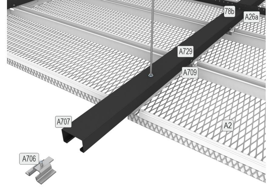 LMD-St 213 WL | Expanded metal ceiling for exterior areas