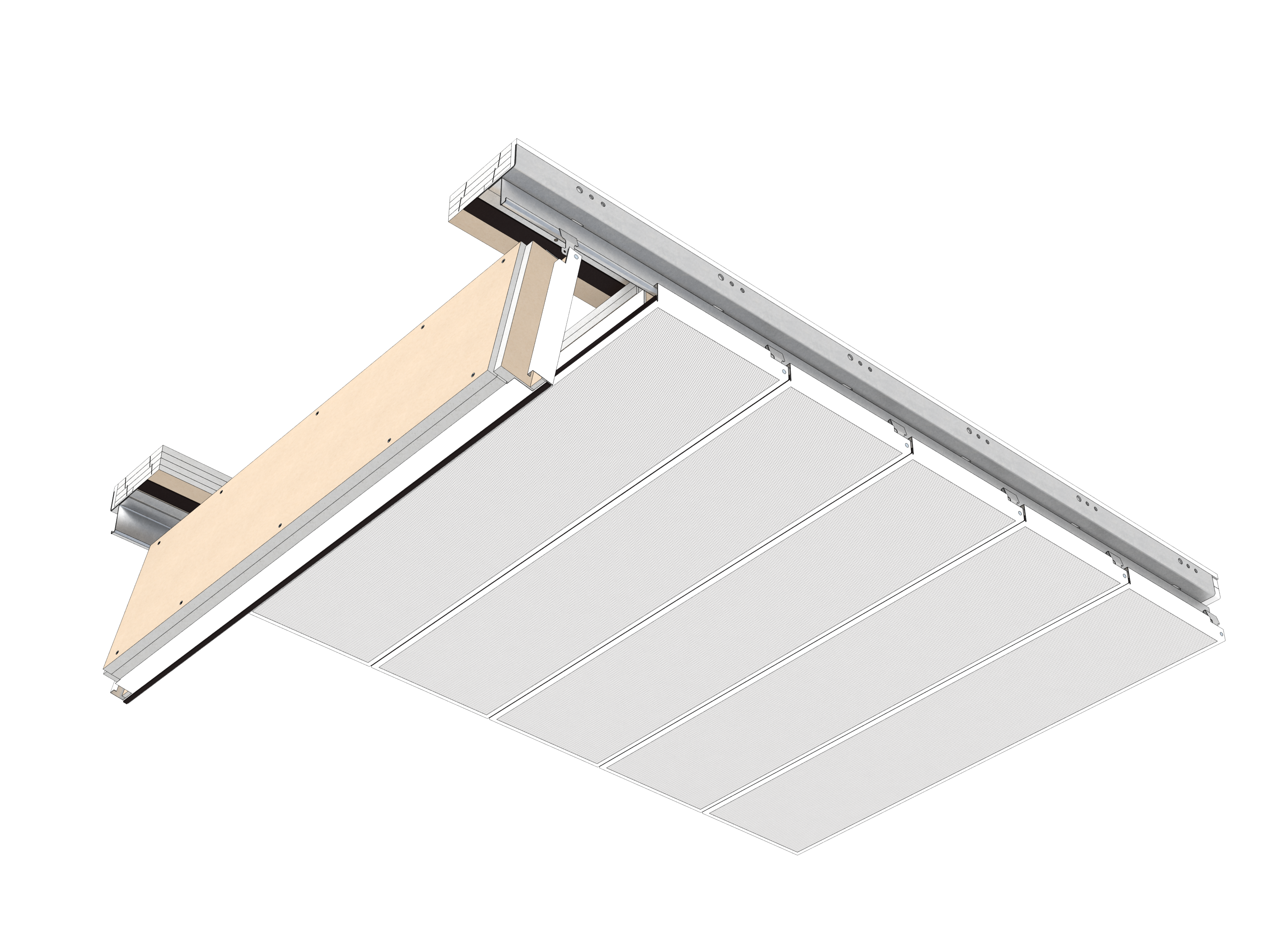 F90 Hook-On-Swing-Down-Slide | LMD Fire Rated Metal Ceiling acc. to DIN ...