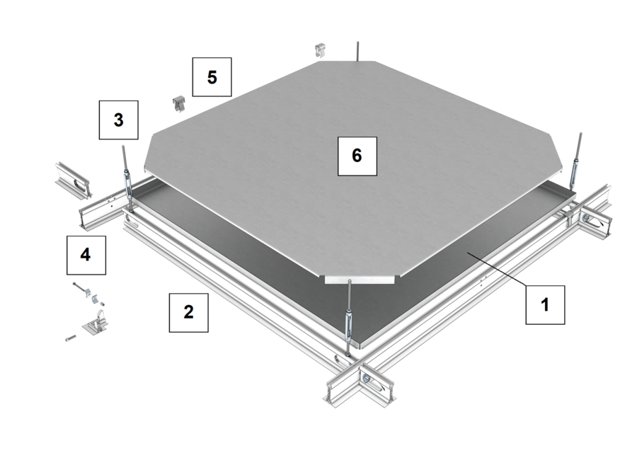 Walkable Aluminium Ceiling │ Clean Room Ceilings │ Line 55A