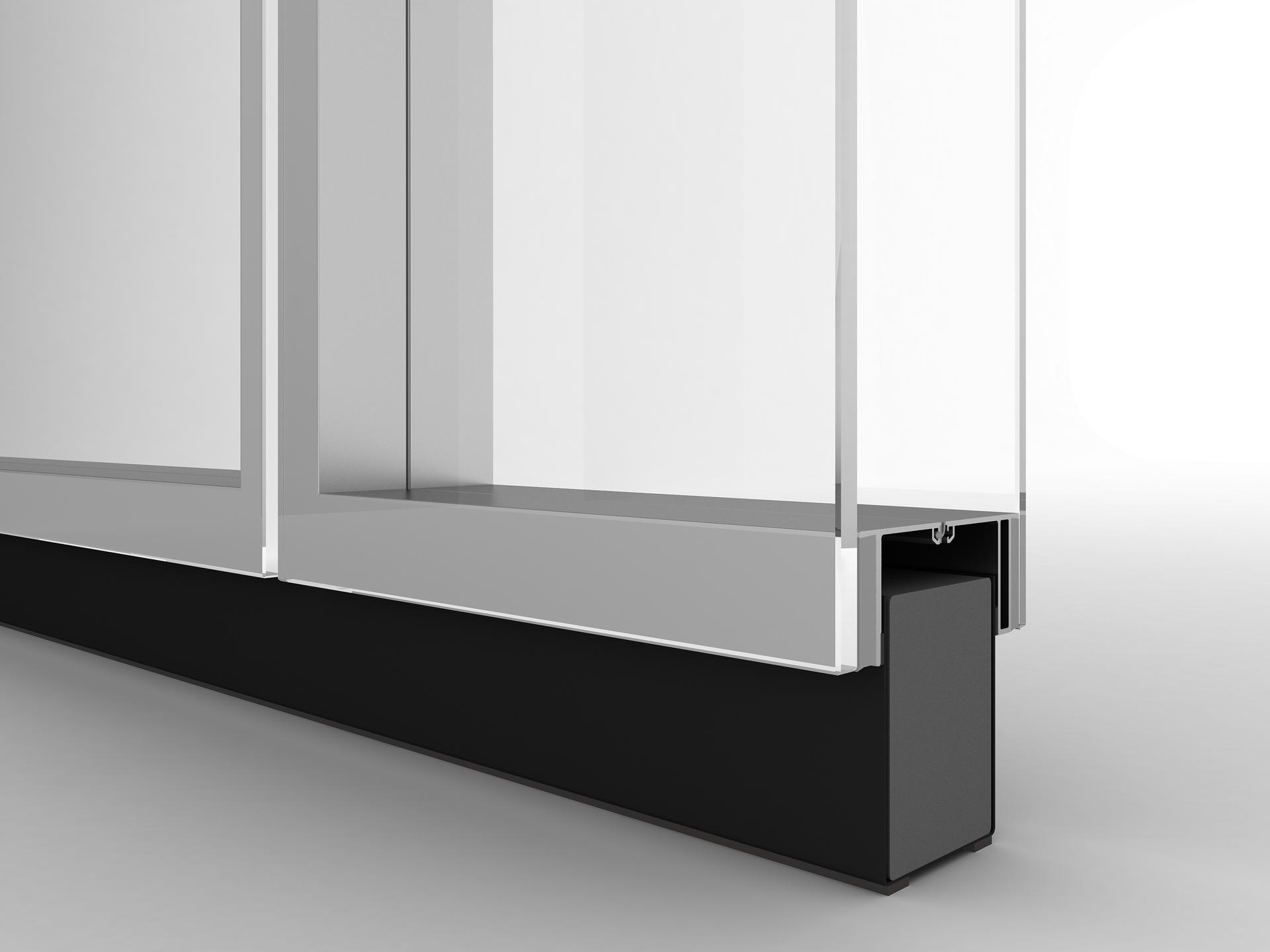 Lindner Life Freeze 137 | Glass partition with flush-mounted bonded glazing