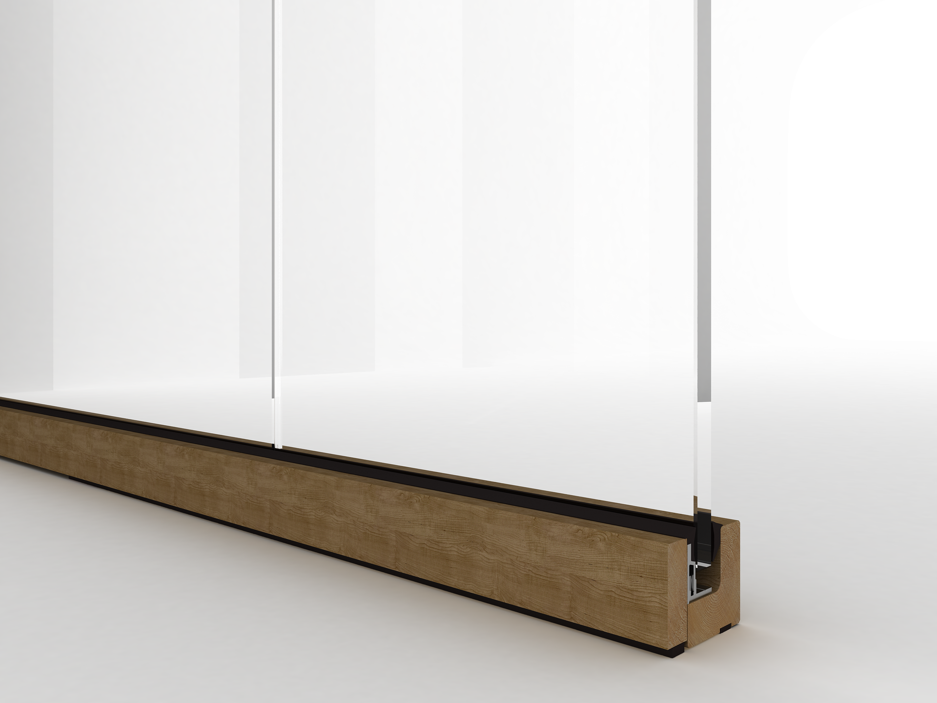 Lindner Life Nature | Glass partition with oak profiles